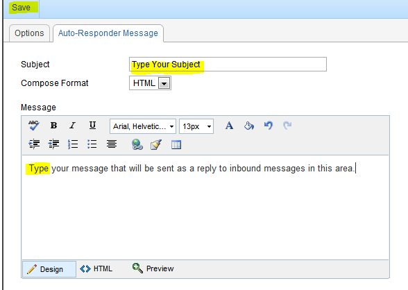 SmarterMail Automatic Reply Email Message InteractiveWebs 2023 